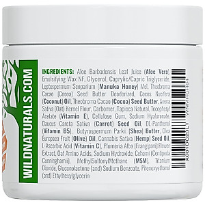 Wild Naturals Manuka Honey Moisturizer for Dry, Sensitive Skin – Eczema Relief Face Cream – Soothing Cream for Redness & Irritation – Face, Hand & Body Moisturizer for Women & Men