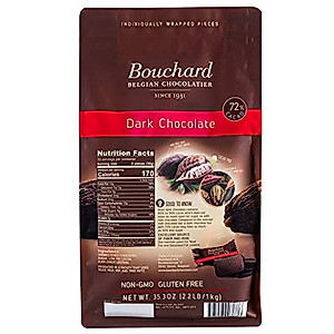Bouchard Belgian Dark Chocolate Gluten-Free 72% Cacao (35.3 OZ / 2.2 LB)