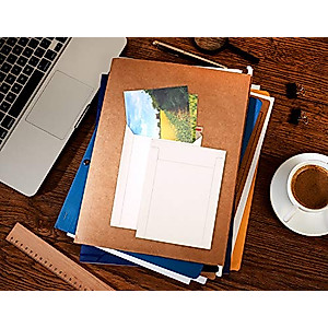 ValBox 6x8 Self Seal Photo Document Mailers 25 Pack Stay Flat White Cardboard Envelopes, 6.25 x 8.25 Inches