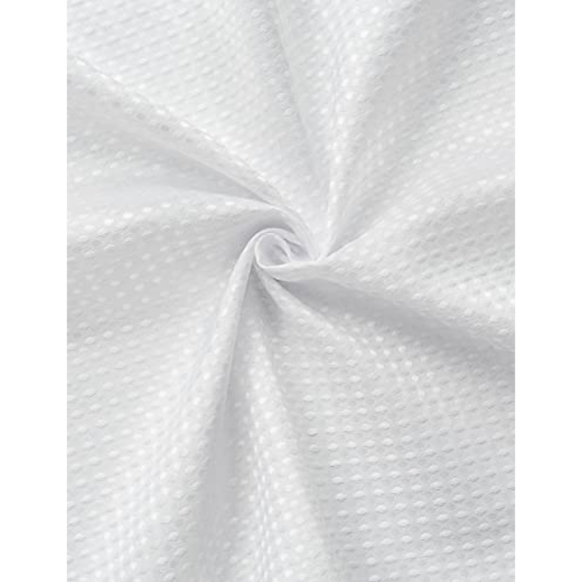 SUMGAR Waffle Weave Shower Curtain Modern White Fabric Hotel Luxury Elegant Polyester Textured Cloth Washable Shower Curtains Set with Hooks for Modern Farmhouse Bathroom 72"x72"