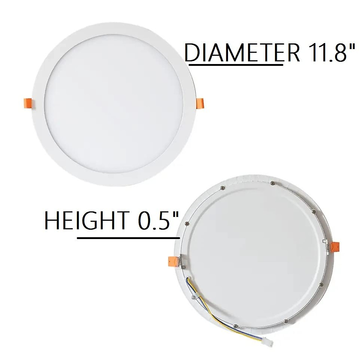 Solar Flush Mount Ceiling Lights - Remote Controlled Skylights Hybrid (2 Sets)