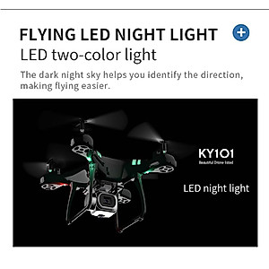 QAONIE KY101 Mini Drone with 720P HD Camera Remote Control Toys Gifts, 2 Batteries 30 Mins