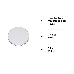 Litepak 5 Pack - Door Knob Protector | Door Bumpers 5" Door Knob Guard Plastic Self Adhesive Prevents Door Handle Damage, White