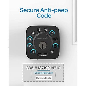 ULTRALOQ U-Bolt Smart Lock + Key Storage Lock Box + Bridge WiFi Adaptor 5-in-1 Keyless Entry Door Lock with WiFi, Bluetooth and Keypad