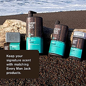 Every Man Jack Sea Salt 2-in-1 Mens Bar Soap - Wash and Shampoo for All Skin and Hair Types - Ultra Hydrating Made with Natural Ingredients like Shea Butter, Aloe Vera, Glycerin - 6oz