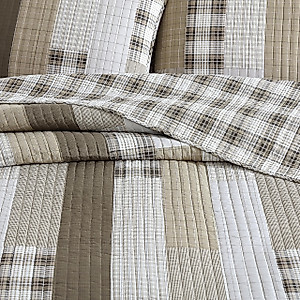 Eddie Bauer - Queen Quilt Set, Cotton Reversible Bedding with Matching Shams, Home Decor for All Seasons (Fairview Sand, Queen)