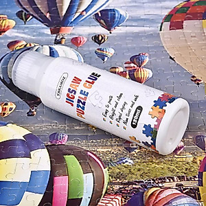 YAKAMOZ Updated Jigsaw Puzzle Glue With New Sponge Head for Adults - Clear Water-Soluble Special Craft Glue, Quick Dry for 1000/1500/3000 Pieces, 120ML