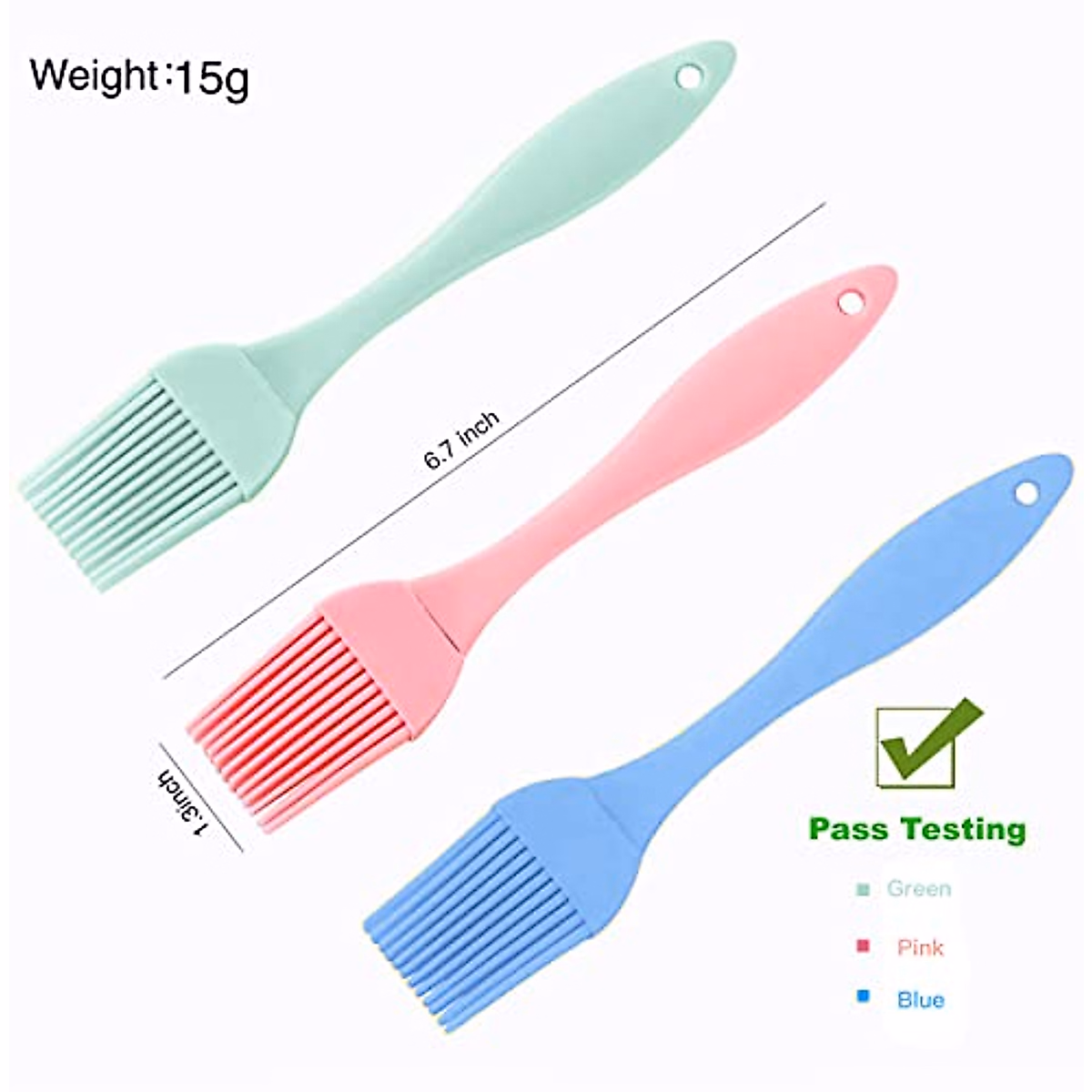 Ralcratve Silicone Pastry Brush,Baking Brush,Basting Brush For Cooking, Kitchen Brush, Butter Brush,Food Furit Brush, For BBQ Salted Steak Fish,Easy to Clean,Happy Party Kitchen Gift