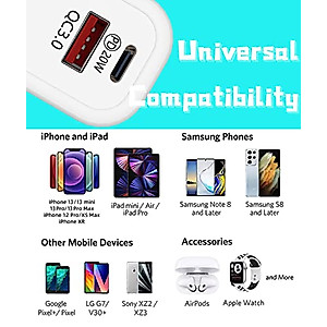 USB C Wall Charger Block - NOKIPATH 20W Dual Port USB Plug PD Power Adapter Charger Cube Type C Fast Charging Blocks Box Brick for iPhone 14 13 12 Pro Max 11 SE XS X 8 Plus, Samsung, AirPods, Phones