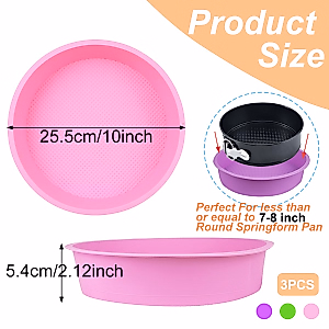 Qicfrk 3 Pack Cheesecake Pan Protector, Water Bath Protector for 9 Inch Round Springform Pan, Preventing Water from Entering the Spring Form Pan