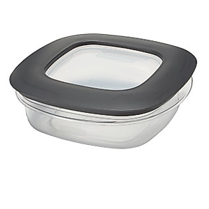 Rubbermaid Premier Easy Find Lids 3-Cup Meal Prep and Food Storage Container, Grey |BPA-Free & Stain Resistant