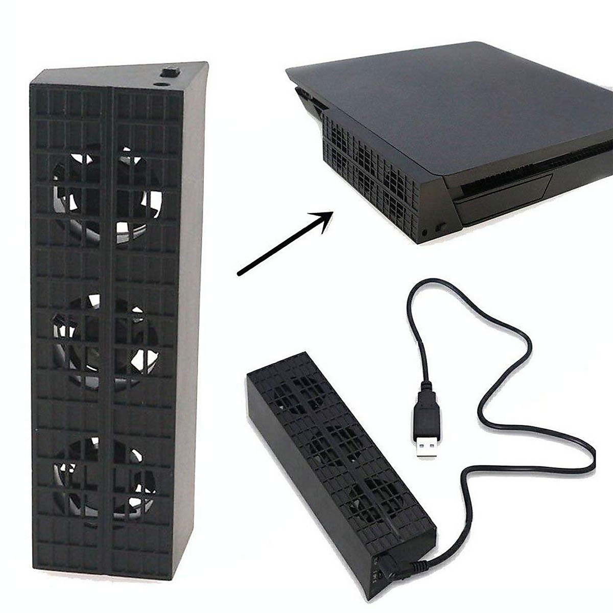 OSTENT External Cooling Fan Turbo Cooler Radiator for Sony Playstation 4 PS4 Slim Console