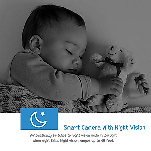 INQMEGA FHD 1080P WiFi Home IP Camera, Indoor Pan/Tilt 2.4Ghz Wireless Security Camera,Nanny cam with Auto Tracking, Cloud Service, Night Vision, Two Way Audio for Baby/Elder/Pet (White) (IL-HIP291G-2M-AI)