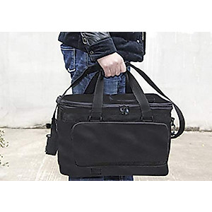 Foldable Waterproof Art Portfolio Case Artist Drawing Painting Storage Bag with Handle & Shoulder Strap Spacious Traveling Art & Craft Organizer Crossbody Bag for Drawing Board Easel Palette Brushes