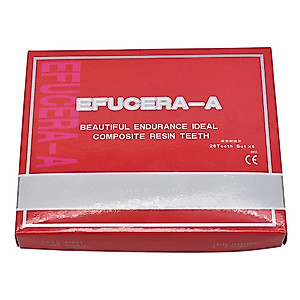 RZJZGZ 168 Pcs Dental Synthetic Resin Tooth Denture Temporary False Teeth 6 Sets False Teeth 23 A2