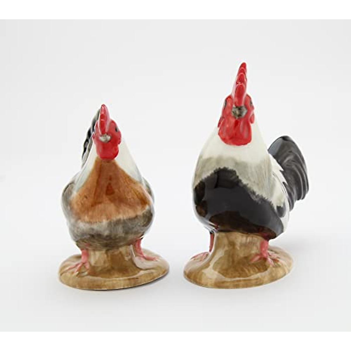StealStreet SS-CG-20883 Painted Pair of Roosters Salt and Pepper Shakers Set, Black, 3 5/8" x 2 3/8" x 3 7/8"H