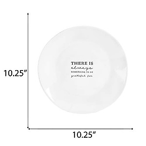 Always Something Grateful For Black 10.25 inch Melamine Decorative Serving Platter