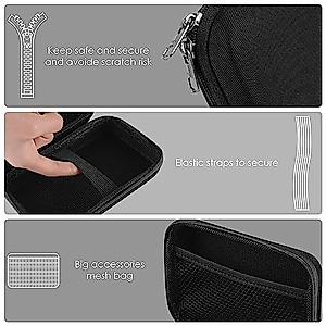 Linkidea Handheld Game Console Carrying Case, Protective Travel Retro Mini Game Player Box for Charging Cable, Earpods, Batteries and Accessories