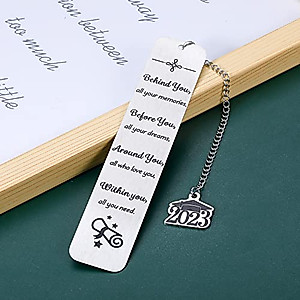 2023 Graduation Bookmark Gifts for Women Men Him Her Class of 2023 Teen Girl Boy 5 8 12 Grade Seniors College Students Inspirational Grad Book Lover Master Nurse 16 Birthday Christmas Stocking Stuffer