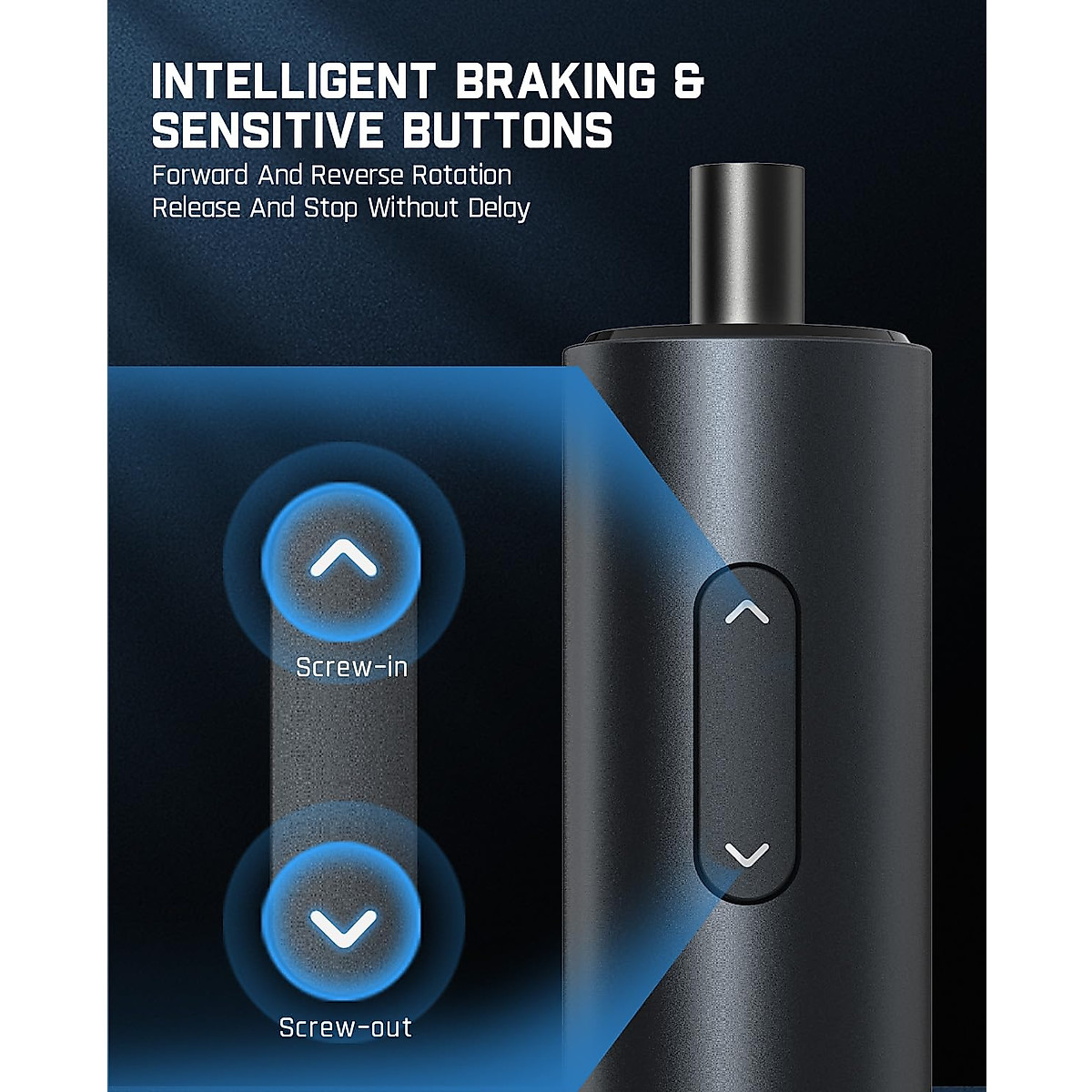 Fanttik S1 Capsule 3.7V Cordless Screwdriver, Electric Screwdriver, Max 5 N.m, 320 RPM Motor, 5 Pcs Double-Ended Bits, Compact Design, LED Light, 1/4''Hex, Idea Tool for Furniture, Appliances-Grey