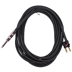 Rockville 15 Foot 1/4" to Banana Speaker Cable, 16 Gauge, 100% Copper!(RCXBN15),Black