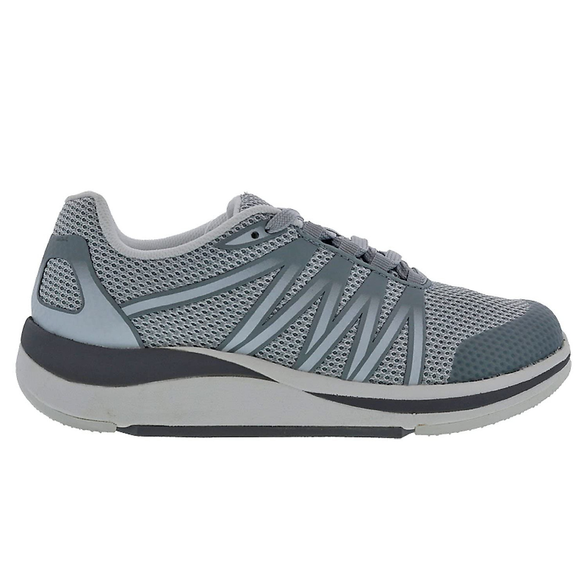 Drew Women's Balance Comfortable Athletic Sneakers with Arch Support - Women's Wide Extra Wide Shoes Grey Mesh Combo 7 WW US