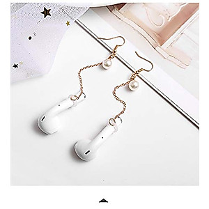 Anti-Lost Earrings Hook for Airpods,AirPods Pro Anti Lost Ear Clips Pendant for Women and Girls,Earring Hanging Chain for Airpods Suitable for Hiking/Jogging/Working/Running/Gym -5 Pairs