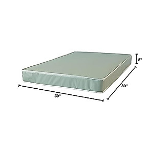Mattress Comfort, 8-Inch Firm Double Sided Tight top Waterproof Vinyl Innerspring Mattress, Twin XL