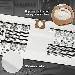 Shop-Vac 14 Gallon 6.5-Peak HP Wet/Dry Vacuum+90663 Disposable Filter Bags