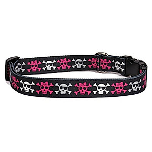 Yellow Dog Design Girl Skulls Dog Collar 3/4" Wide and Fits Neck 10 to 14", Small, Multi-Color, (IDGS103)