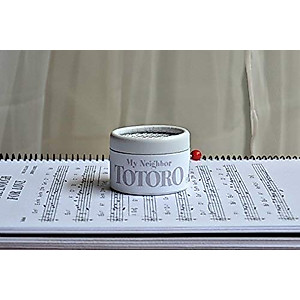 Japanese music box hand cranked music mechanism. Inspired by the Totoro Japanese Movie. 1,5 inch high and 2,1 diameter