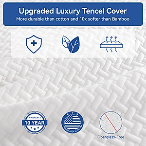 8 Inch Short Queen RV Mattress with Tencel Cover, Premier Cooling Green Tea/Gel Memory Foam Mattress in Box for Camper/Truck/Trailer, Firm Mattress for Back Pain Bed Mattress CertiPUR-US 75'' x 60''