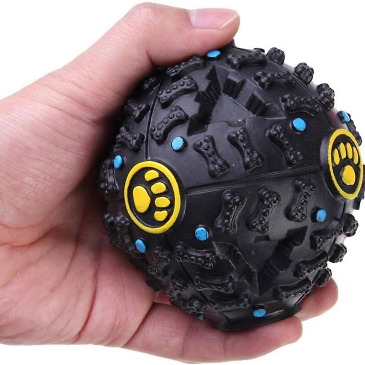 Pawcia Giggle Ball, Pawcia Giggle Sound Dog Ball, Giggle Ball Dog Toy, Interactive Dog Fetch Ball with Fun Squeaky Wobble Giggle Sound for Aggressive Chewers, Teeth Cleaning, Food Dispenser (Red, L)