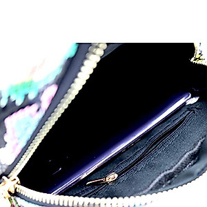 Girls Womens Leopard Print PU Leather Fur Round Square Crossbody Bag Purse (Square - Multicolor Snake Print)