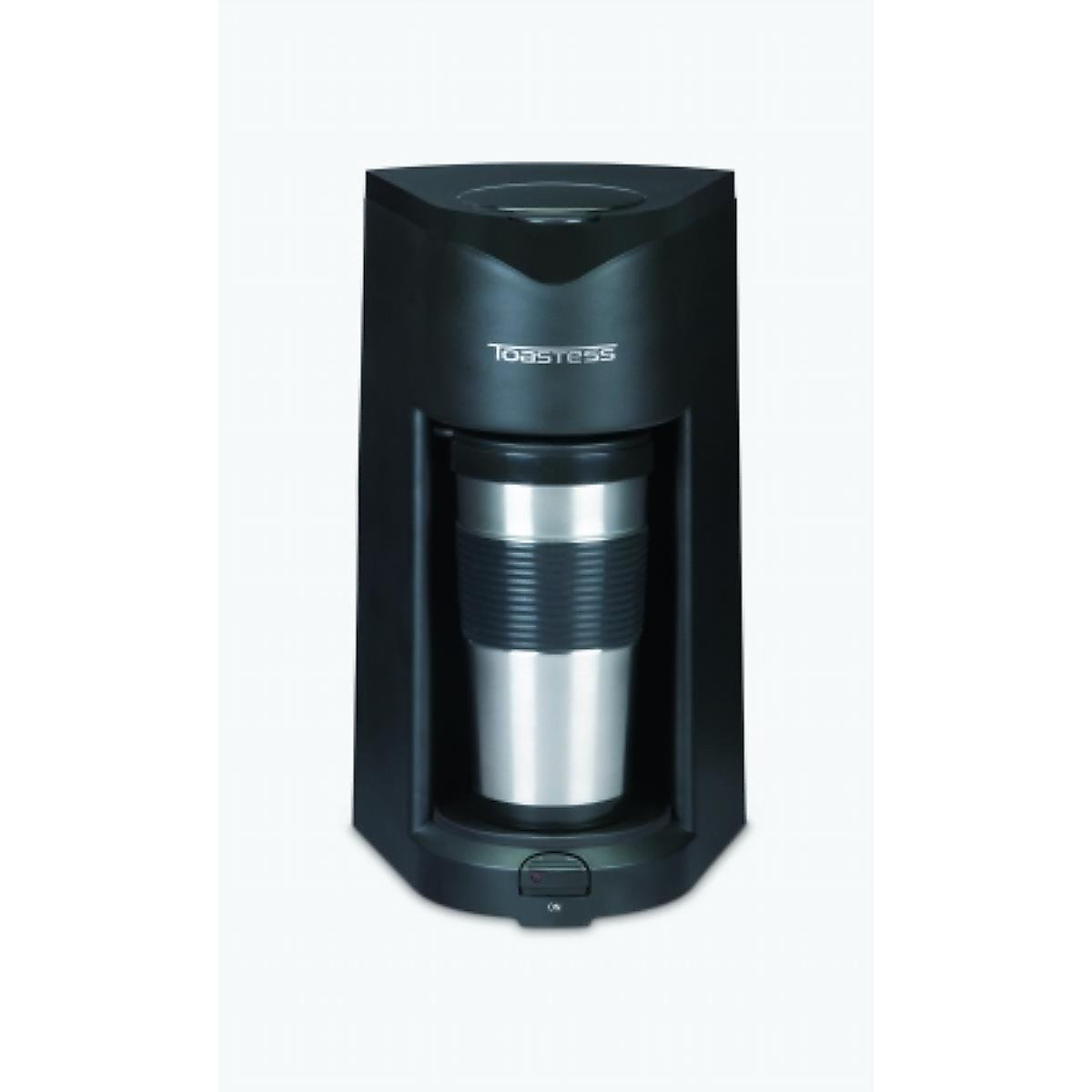 Toastess Silhouette 800-Watt Personal-Size Coffeemaker with Stainless-Steel Travel Mug