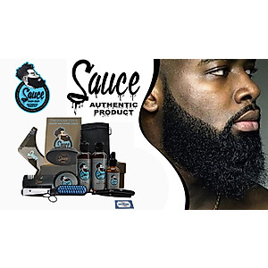 Beard Grooming Kit with Heated Beard Straightener includes 12 items, beard wash, beard oil, beard balm, (Grizzly) Gift idea for men, reusable