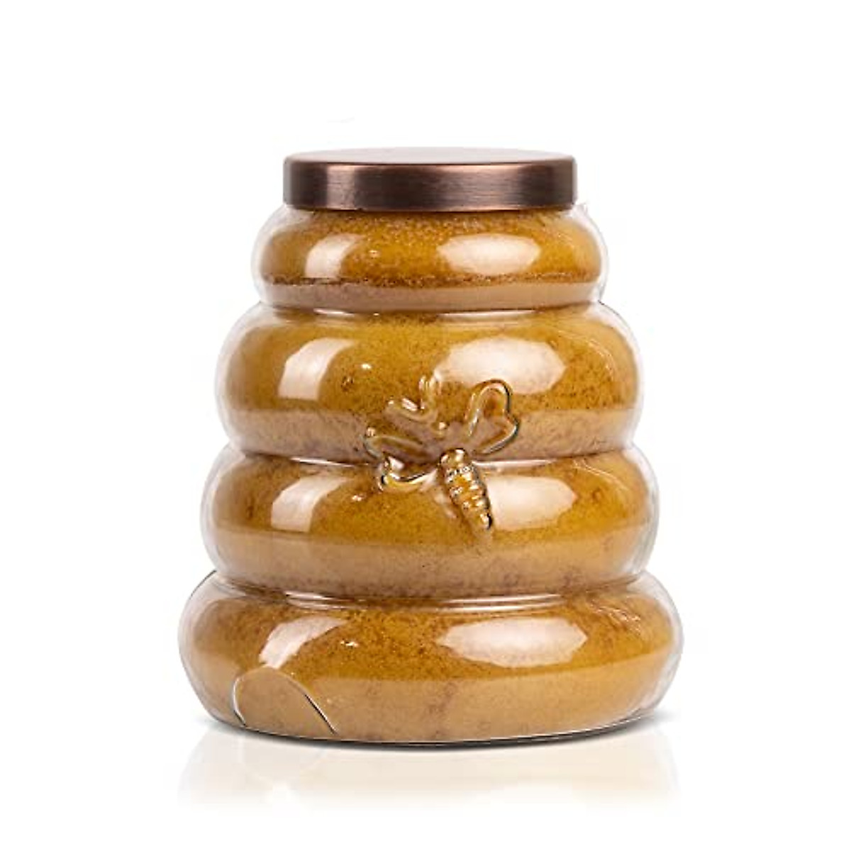 A Cheerful Giver Spring Candles Honey Pear Cider Beehive Jar Candle - 30 Ounces with 150 Hours Burn Time - Gifts for Women