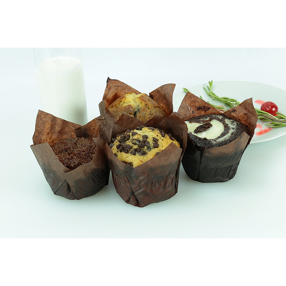 Brown Tulip Baking Cups, Large Size, Pack of 50