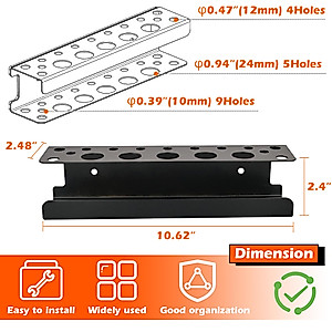 ULIBERMAGNET Magnetic Screwdriver Holder Rack,Heavy Duty Magnetic Tool Holder,Pliers Organizer Rack for Screwdriver, Plier, Shears,Magnetic Mount Tools Rack for Garage,Tool Cart,Pegboards,Workbench