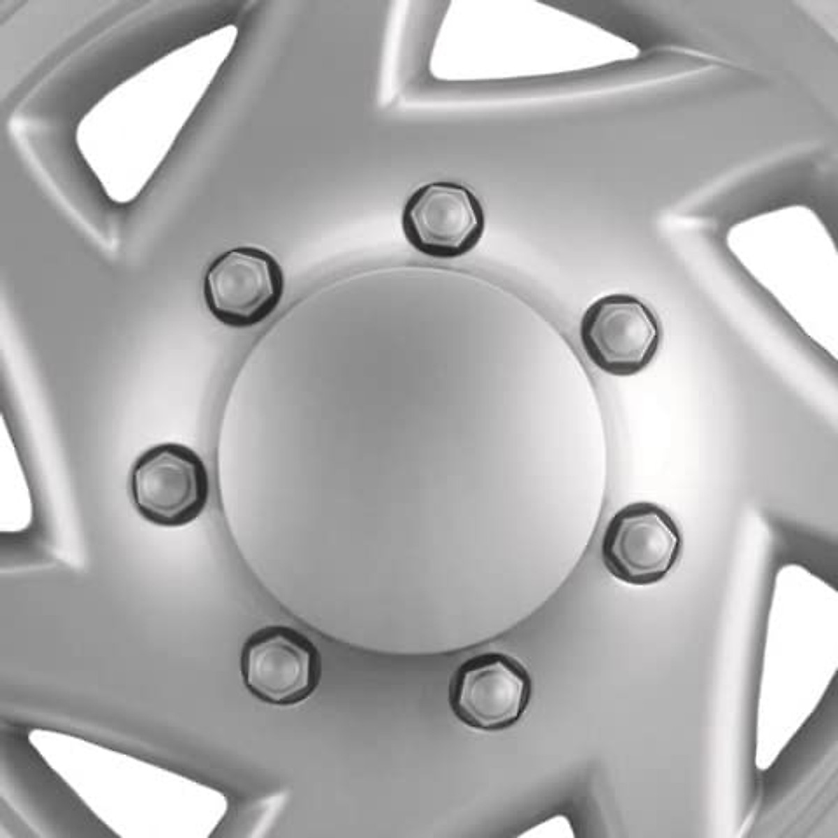 Hubcaps.com - Premium Quality 16" Silver Hubcaps/Wheel Covers fits Ford Van, One-Piece Heavy Duty Construction (Set of 4)