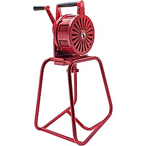 Vixen Horns Air Raid Hand Crank Siren, Loud Heavy Duty Tornado Siren with Rail Stand, Fire Air-raid Alarm, Warning Construction Air Horn VXS-1200MBR