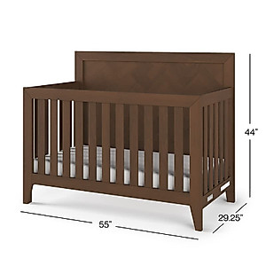 Child Craft Kieran 4-in-1 Convertible Crib, Toasted Chestnut Brown
