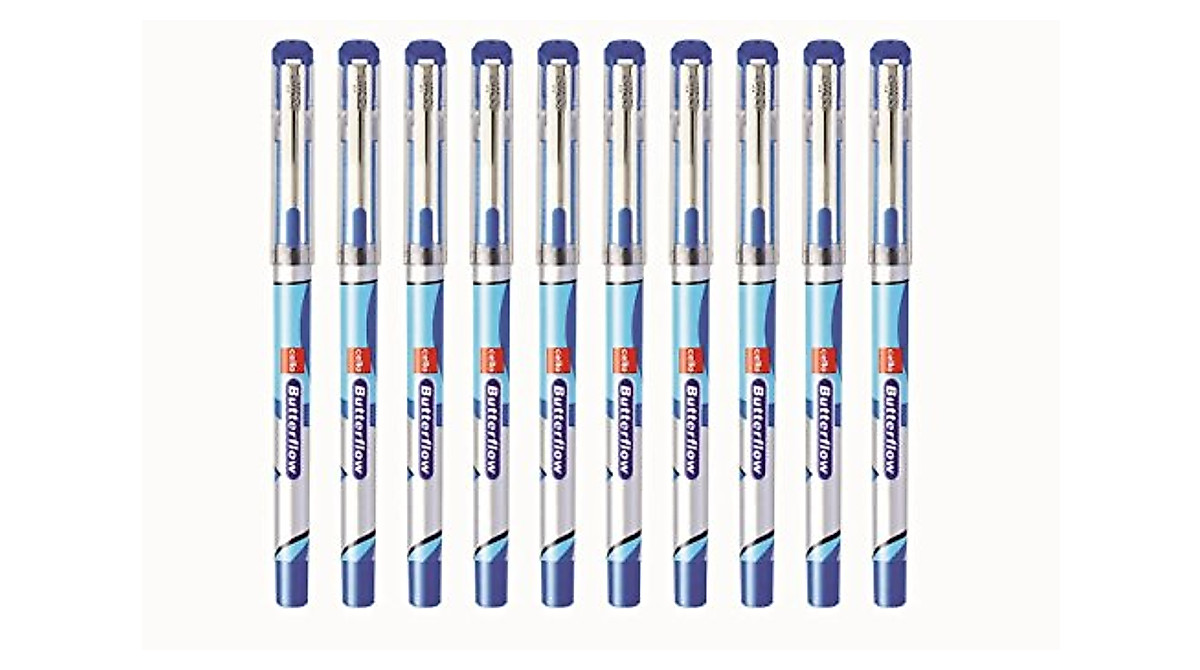 Cello Butterflow Ball Pen Set - Pack of 10 (Blue)