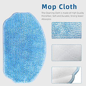 Replacement Parts Compatible with MAMNV BR150 BR151, ZCWA BR150 BR151, MANVINS G20, GTTVO BR150 BR151, EICOBOT BR150 BR151 Robot Vacuum Cleaner 4 Side Brushes, 4 Hepa Filters, 2 Mop Pads Accessories