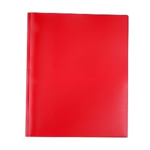 Pen + Gear, Poly Folder with 3 Prongs and 2 Pockets, Durable, Red