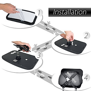 LanChuon Safety Baby Car Mirror for Back Seat, Updated Large and Stable Rear Facing Car Seat Baby in-Sight Shatterproof Mirror with Cloth, Adjustable Double Strip, 11.8 Inch Long