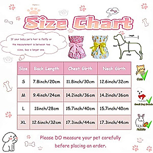 Albrost 4 PCs Dog Bow-Knot Floral Dress, Pet Princess Dresses for Small Girl Dog, Braces Suspender Skirt, Puppy Summer Sundress Doggy Outfit Dogs Cats Rabbits (Small)