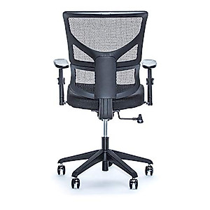 X-Chair X-Basic Task Chair, Black Flex Mesh - Ergonomic Office Seat/Adjustable Backrest/Foam Seat/Relaxed Recline/Perfect for Office or Home Desk