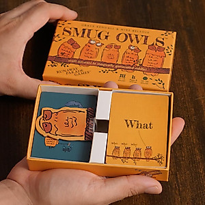 Smug Owls Card Game - A Hilarious & Creative Riddle-Solving Party Game for Kids and Adults | Fun for The Whole Family | 8+ | 15-20 min | 3-15 players