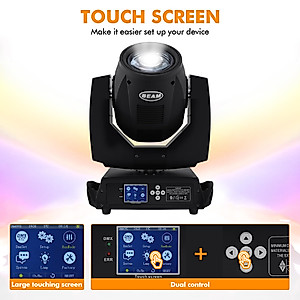 Ridgeyard 230W Beam Zoom Moving Head Light 4 Pack, LCD Display, DMX512 Moving Head DJ Lights with 17 Gobos 14 Colors 16 Channel for DJ Disco Parties Wedding Church Live Show KTV Club